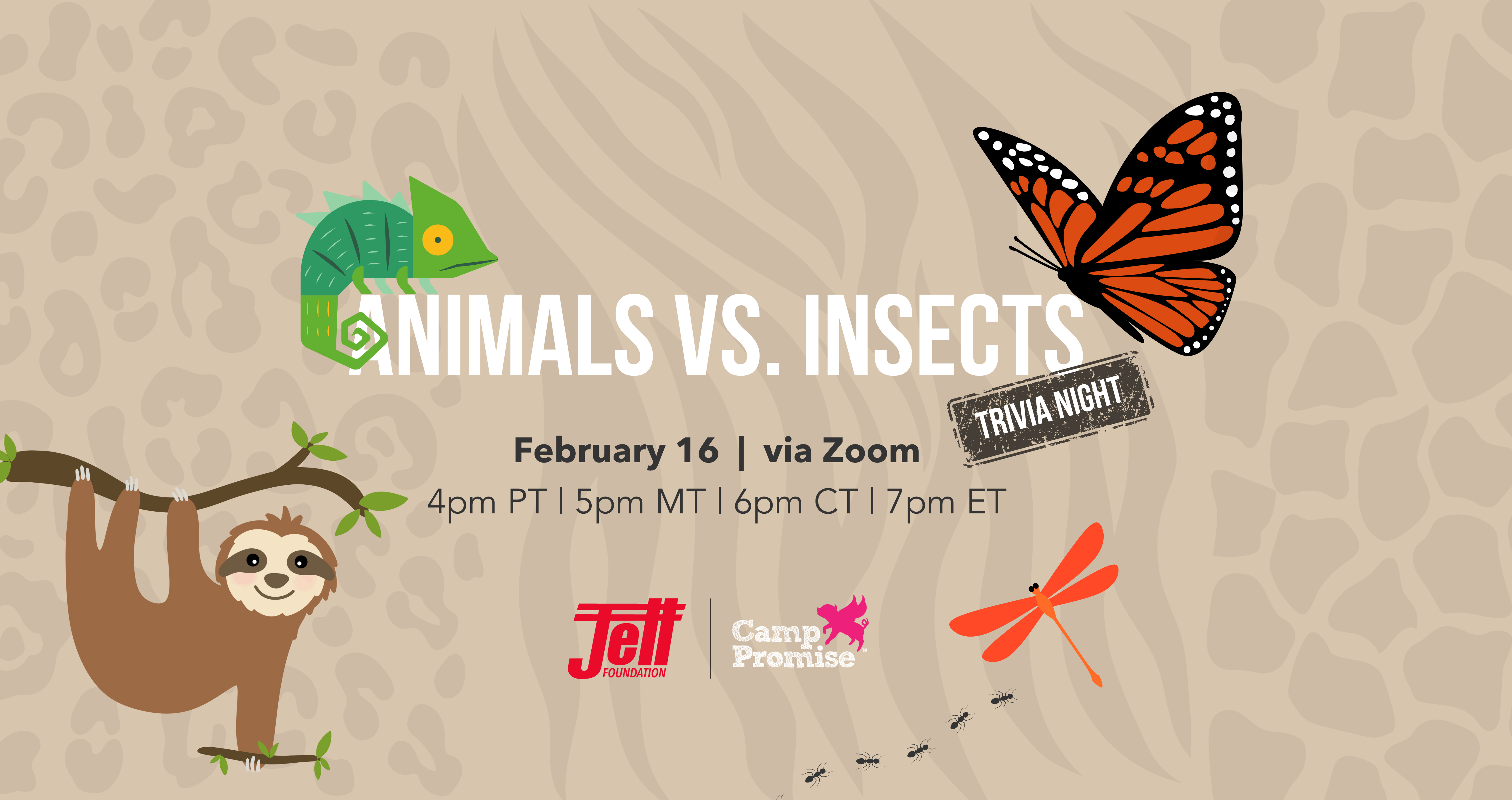 Camp Promise Trivia Night: Animals vs. Insects - Jett Foundation